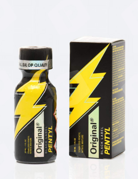 Original Black Label Poppers - 30ml Pentyl Strong Formula